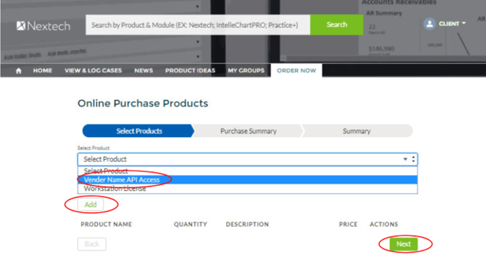 Nextech (Select and PracticePlus) API Activation Instructions